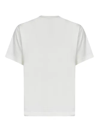 Burberry Mens T-Shirt Knight Stamp Check Chalk White Cotton T-Shirts And Polos