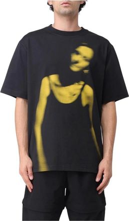 Wood Wood Homme, Tops, Noir, Taille: XL Graphic Tee Oversized Fit