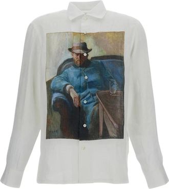 Junya Watanabe Homme, Chemises, Blanc, Taille: M Chemise Imprim&eacute;e
