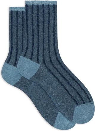 Gallo Gallo, Femme, Sous-v&ecirc;tements, Bleu, Taille: ONE Size Twin Rib Short Socks
