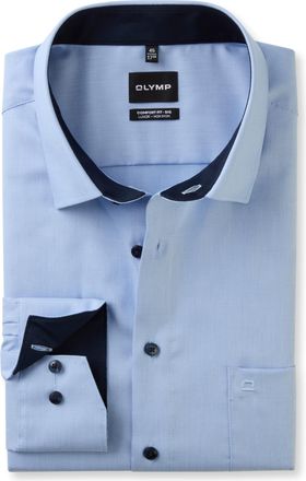 Olymp Herren Oberhemd Langarm Big.Tal,Natt&eacute;,468 Business Big 01,01 Kent-Kragen,hellblau 10,45