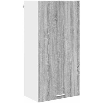 vidaXL Hängeschrank mit Tür Riga Grau Sonoma und Weiß 50 x 31 x 100 cm vidaXL