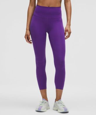 lululemon Wunder Train Leggings mit hohem Bund f&uuml;r Frauen - 64 cm - Gr&ouml;&szlig;e 10 in College Purple