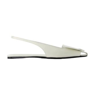 Courr&egrave;ges Fold Iced Leather Slingbacks - - Shoes - Damen - Wei&szlig; - 37 EU