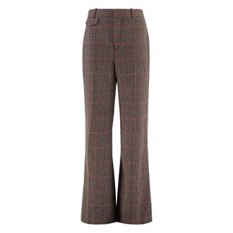 Chlo&eacute; Woll Flared Hose mit Motiv - - Trousers - Damen - Braun - S
