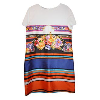 Alberta Ferretti Printed Silk Blend Dress Size M