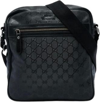 Gucci Sac bandouli&egrave;re en toile Pre-owned - unisex - Pre-owned - Noir - Taille: ONE Size