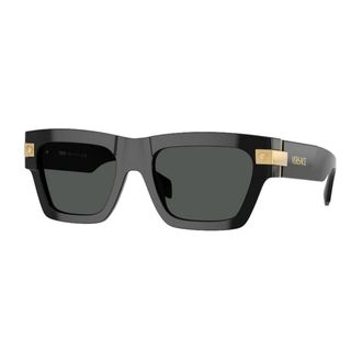 Versace Rechteckige Sonnenbrille - - Accessories - Herren - Schwarzk - 52 MM