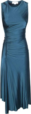 Victoria Beckham Femme, Robes, Vert, Taille: 38 FR Gathered Waist Midi Dress