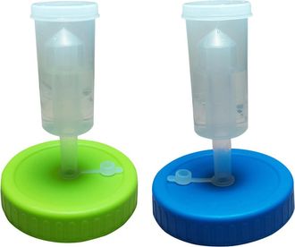 Lurrose Teiliges Fermentierdeckel Mason gläser Luftdichte Gärdeckel Breiter Farblich Sortiert in Grün und Blau Geeignet für Sicheres Fermentieren von Kimchi S