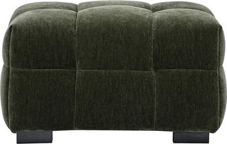 Miliboo Design-Fu&szlig;hocker aus Stoff, Velours-Effekt, Khaki Corto