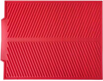 Generic X Heat Mat Grand plat de séchage en silicone 13 à 16 pour cuisine, salle à manger et bar Égouttoir en bois pour sculptures (rouge, taille unique)