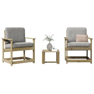 vidaXL Salon de jardin 3 pcs bois de pin impr&eacute;gn&eacute; Vidaxl