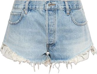 Frame Denim Femme, Shorts, Bleu, Taille: W27 Short en jean &agrave; effet vieilli