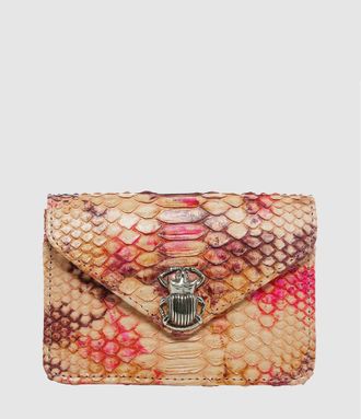 CLARIS VIROT Porte-cartes Alex Python Amphore