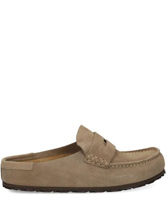 Birkenstock Naples Wrapped Taupe, Suede Leather