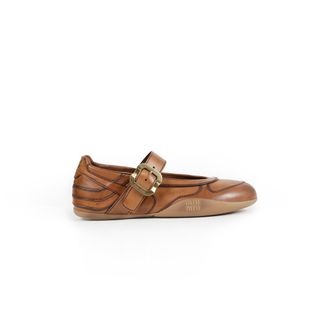 Miu Miu Gymnasium leather ballerinas