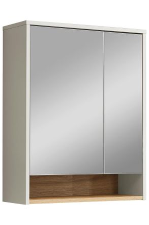 MID.YOU Mid.you Spiegelschrank, Eiche, Kaschmir, Holzwerkstoff, 1 F&auml;cher, 60x75x22 cm, Badezimmer, Badezimmerspiegel, Spiegelschr&auml;nke