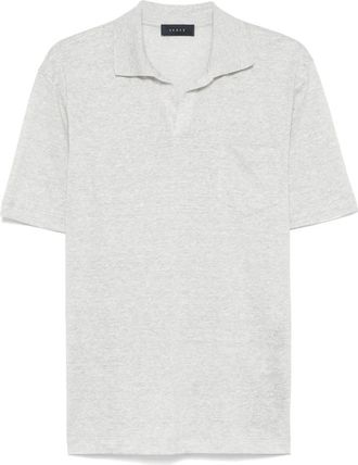 Sease Sease, Homme, Tops, Gris, Taille: XL Polo en Lin/Coton, Made in Italy