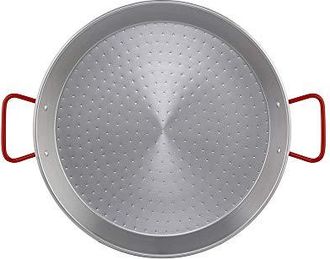 Metaltex Paella-Pfanne aus poliertem Stahl, 13 Rationen, 50 cm