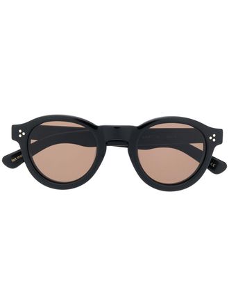 Lesca Runde Gaston Sonnenbrille - Schwarz