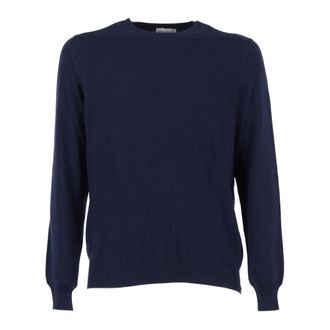 Settefili Cashmere Girocollo Spalla Francese 1 Filo - - Knitwear - Herren - Blau - L