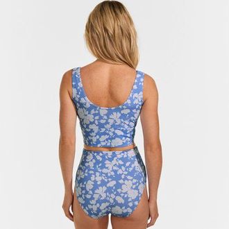 Lands End Midkini-Set, Damen, Gr&ouml;&szlig;e:44-46 regular, Blau, Elasthan/Metall/Nylon-Mischung, by Lands End