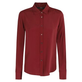 Seventy Cremefarbenes Langarmhemd mit Regular-Kragen - - Blouses & Shirts - Damen - Rot - XL