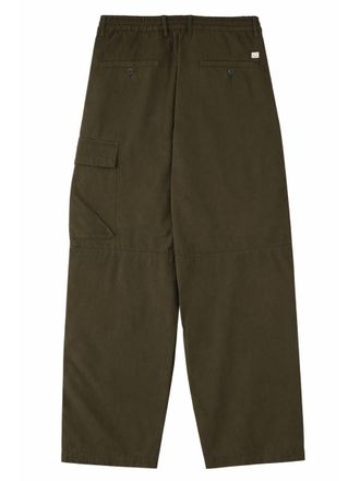 C.P. Company Patch Logo Cotton Cargo Trousers - Green