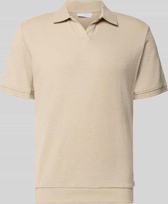 Lindbergh Comfort Fit Poloshirt mit V-Ausschnitt