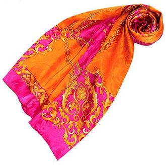 Lorenzo Cana Foulard damas de 100% soie pour la femme - écharpe damas, carré avec les mesures de 88 x 88 cm - un bijou noble pour le printemps et l´été - brillant 