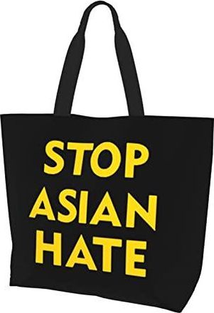 AOOEDM Sac &agrave; provisions r&eacute;utilisable en toile pour dames Stopasianhate