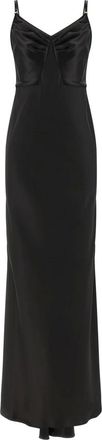 Elisabetta Franchi Femme, Robes, Noir, Taille: 42 FR Red Carpet Long Satin Dress