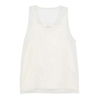 Ami &Auml;rmellose Oberteile - - Tops - Damen - Wei&szlig; - 2XS