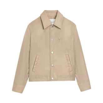 Ami Homme, Vestes, Beige, Taille: L Nylon De Coeur Stud Buttoned Jacket