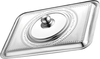 Yarnow Edelstahldeckel Universaldeckel Rechteckiger Anti Hot Topfdeckel Glas Pfannendeckel für Kochtopf Auflauf Töpfe Gusseisen Pfanne Bratpfanne Küche Zubeh