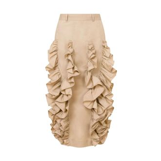 Moschino Jupe Midi - Femme - Jupes - Beige - Taille: 38 FR