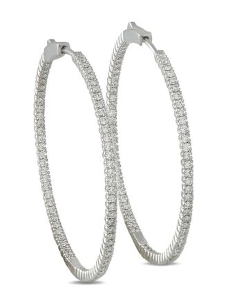 Luxury Bazaar boucles doreilles serties de diamants - Argent