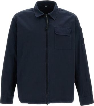 C.P. Company C.p. Company, Homme, Chemises, Bleu, Taille: XL Zip Overshirt