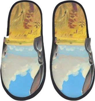 Generic &Acirc;ne Dr&ocirc;le De La Campagne Homme Femme Chaussures De Maison Confortable Chaussons Peluche Slippers Pour Maison Hiver Int&eacute;rieur M