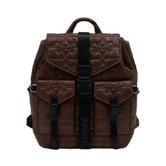 Ganni Gesteppter Rucksack - - Bags - unisex - Braun - ONE SIZE