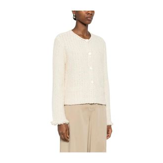 Emporio Armani Cardigan avec poches - Femme - Pulls - Blanc - Taille: 36 FR
