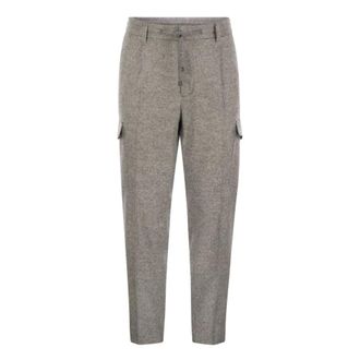 PESERICO Homme, Pantalons, Gris, Taille: XL Pantalon de jogging en laine, soie et cachemire