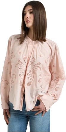 Forte_Forte Femme, Blouses et Chemises, Rose, Taille: 36 FR Lunamaris Embroidery Shirt