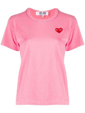 Comme Des Garçons t-shirt à imprimé coeur - Rose