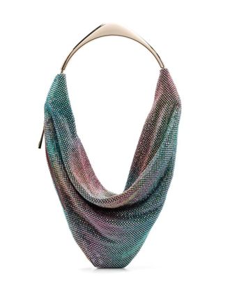 Benedetta Bruzziches sac cabas &agrave; ornements en cristal - Bleu