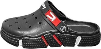 Generic Chaussures &agrave; trou large pour homme - Sandales d&eacute;contract&eacute;es &agrave; semelle souple et &agrave; bout creux - Port&eacute;es &agrave; lext&eacute;rieur, Noir, 46 EU