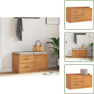 vidaXL The Living Store - vidaXL Flurbank sandnes 87x40x50 cm Massivholz Kiefer