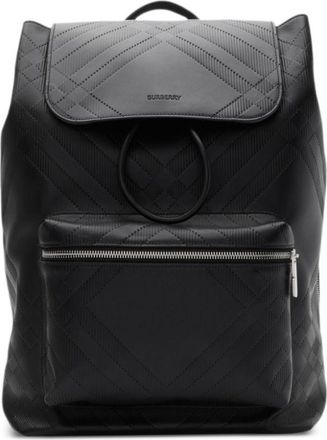 Burberry Karierter Rucksack - Schwarz