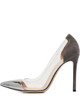 Gianvito Rossi escarpins pre-owned 100 mm &agrave; pois Plexi - Argent